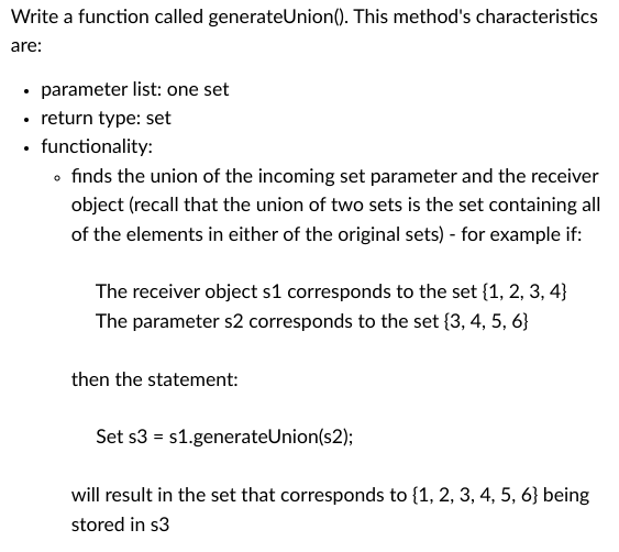 Solved Java Starter Code public class Set { private | Chegg.com