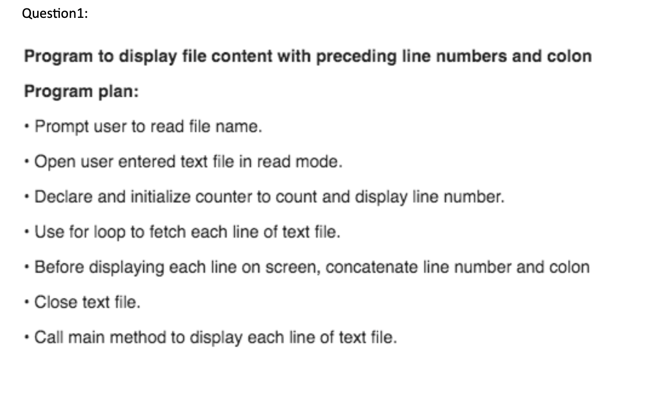 Solved ion1 Program To Display File Content With Chegg