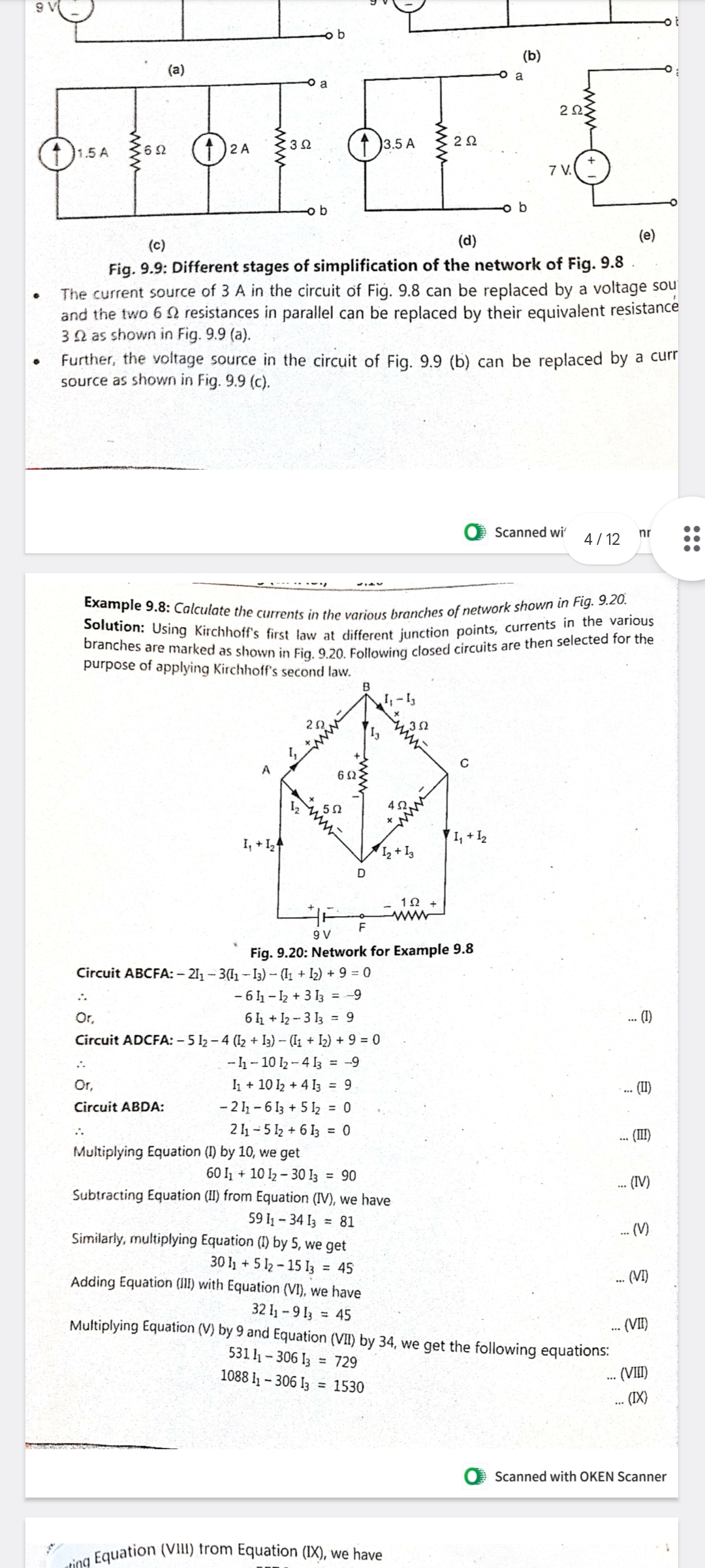 Fig. 9.9: Different stages of simplification of the | Chegg.com