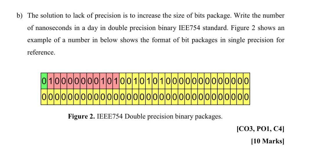 Solved b) The solution to lack of precision is to increase | Chegg.com