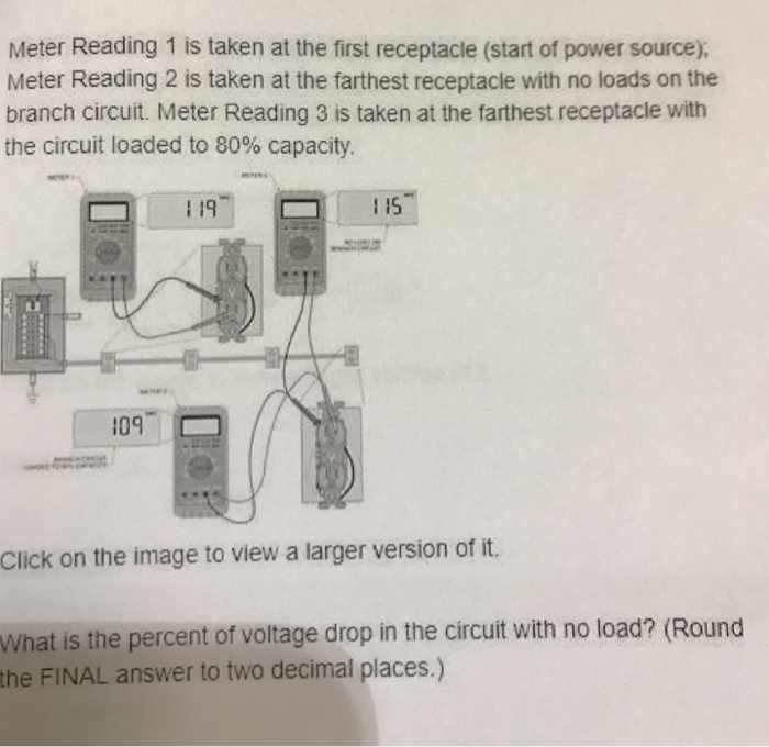 Solved Meter Reading 1 is taken at the first receptacle | Chegg.com