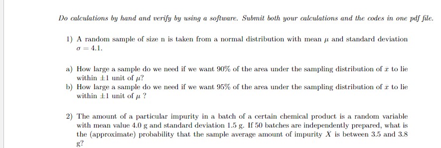 Solved Do calculations by hand and verify by using a | Chegg.com