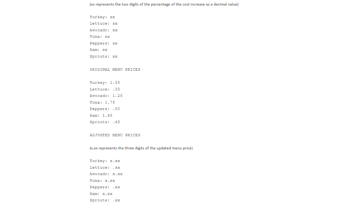 Solved Use what we have learned about data types, variables, | Chegg.com