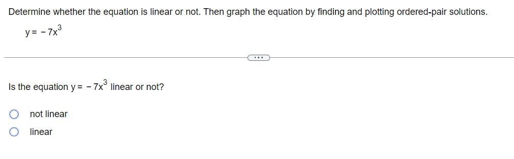 Solved Determine whether the equation is linear or not. Then | Chegg.com