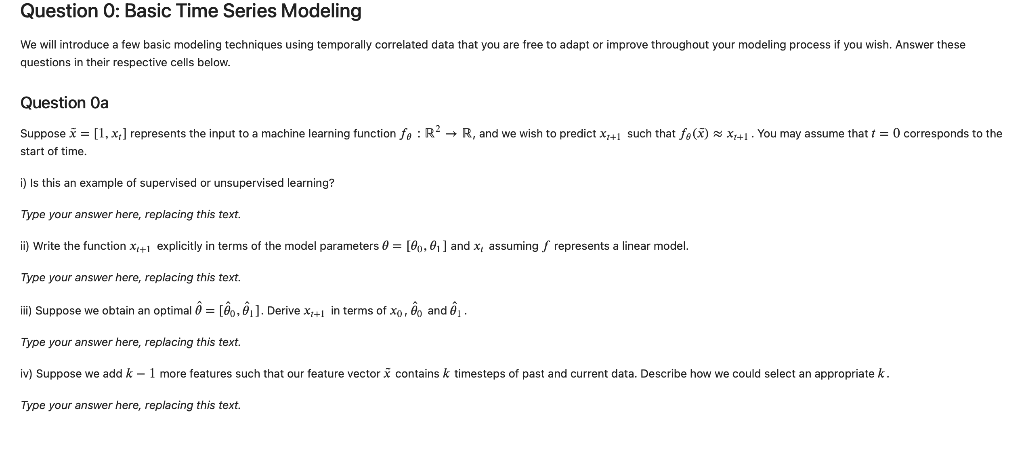 Question 0: Basic Time Series Modeling We will | Chegg.com