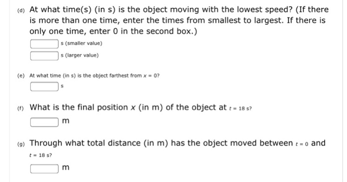 Solved The velocity of a box traveling along the axis is | Chegg.com