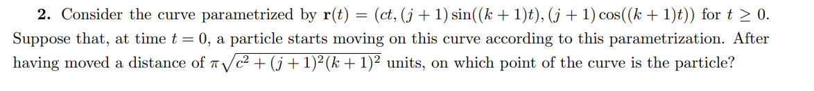 Solved 2. Consider the curve parametrized by | Chegg.com