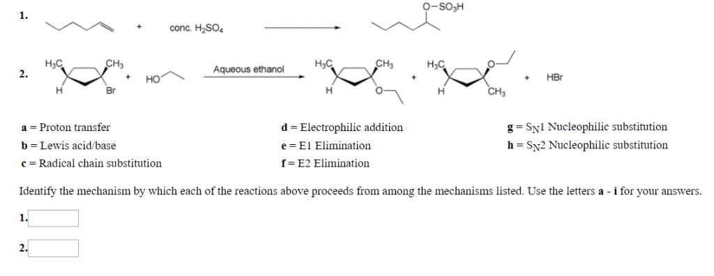 Solved Identify the mechanism by which each of the reactions | Chegg.com