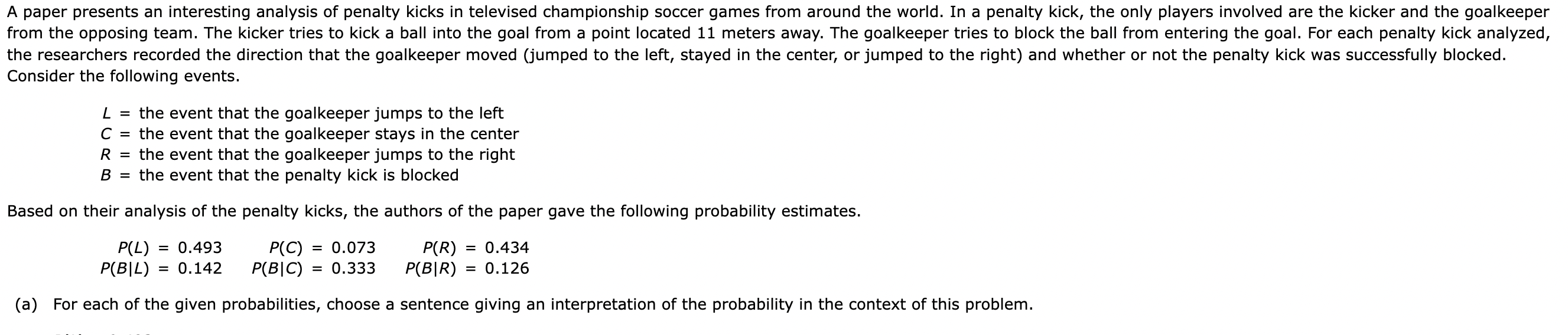 Solved Consider the following events. L= the event that the | Chegg.com