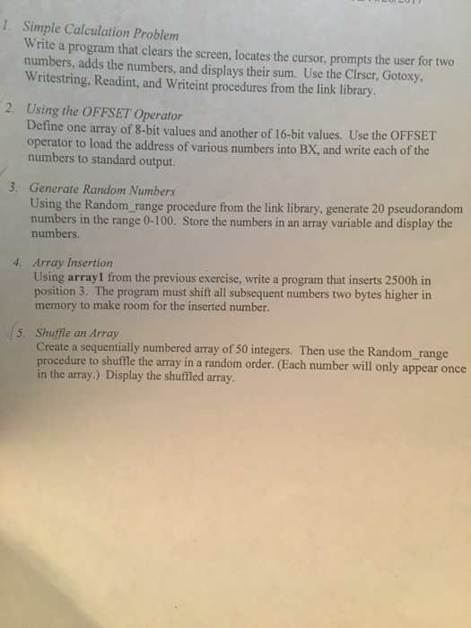 Solved Write A Program That Clears The Screen Locates The