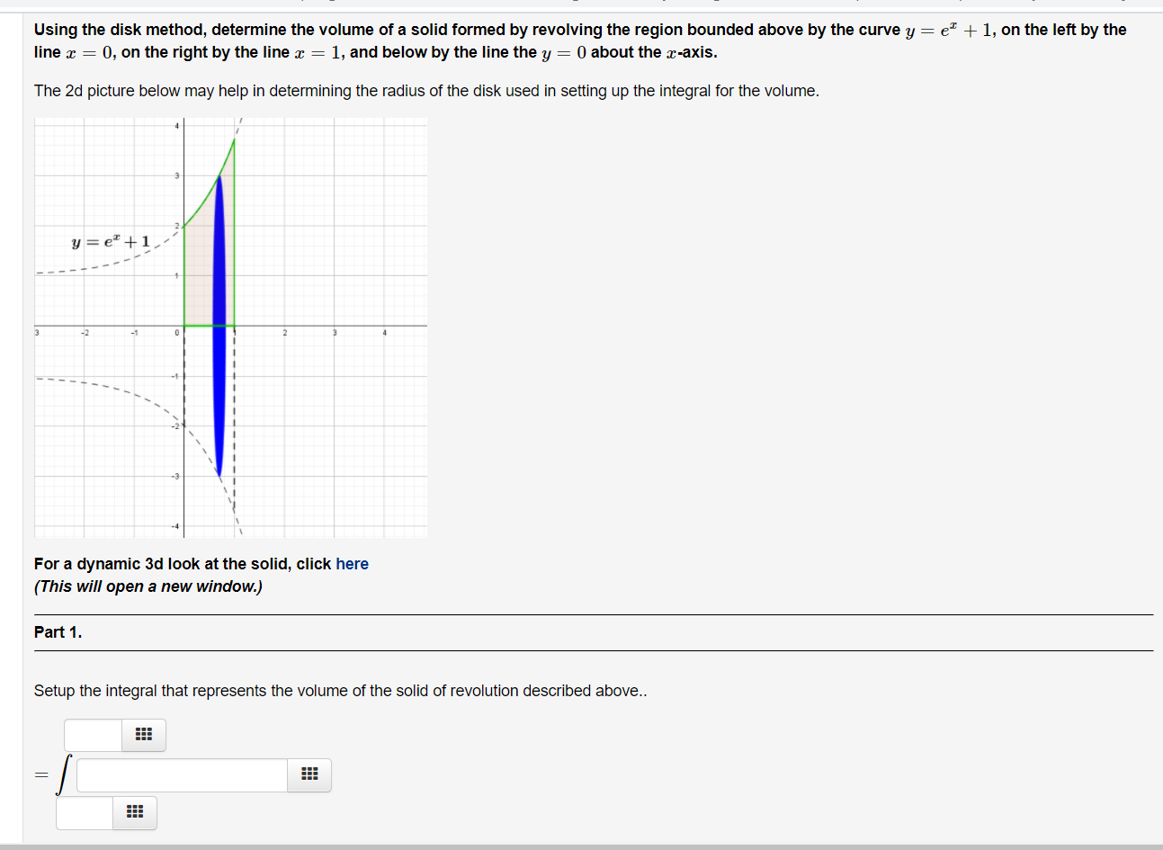 Solved Using the disk method, determine the volume of a | Chegg.com