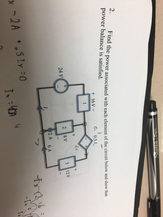 Solved Find the power associated with each element of the | Chegg.com