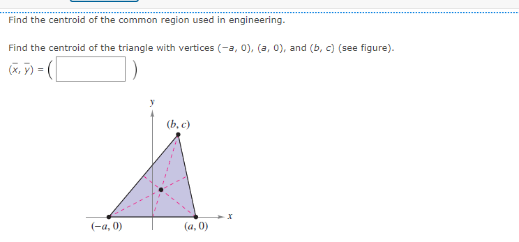[Solved]: Find the centroid of the common region used in en