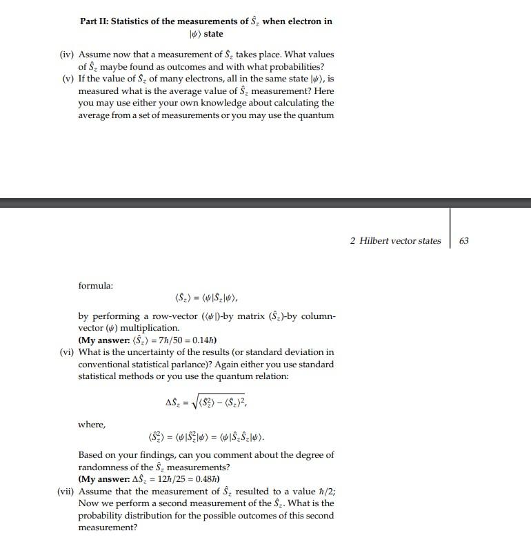 Spin as a 2-dimensional matrix problem The focus here | Chegg.com