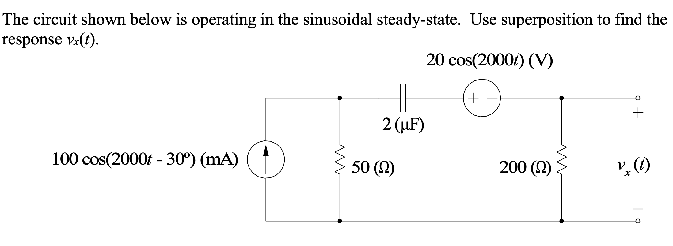 Solved The circuit shown below is operating in the | Chegg.com