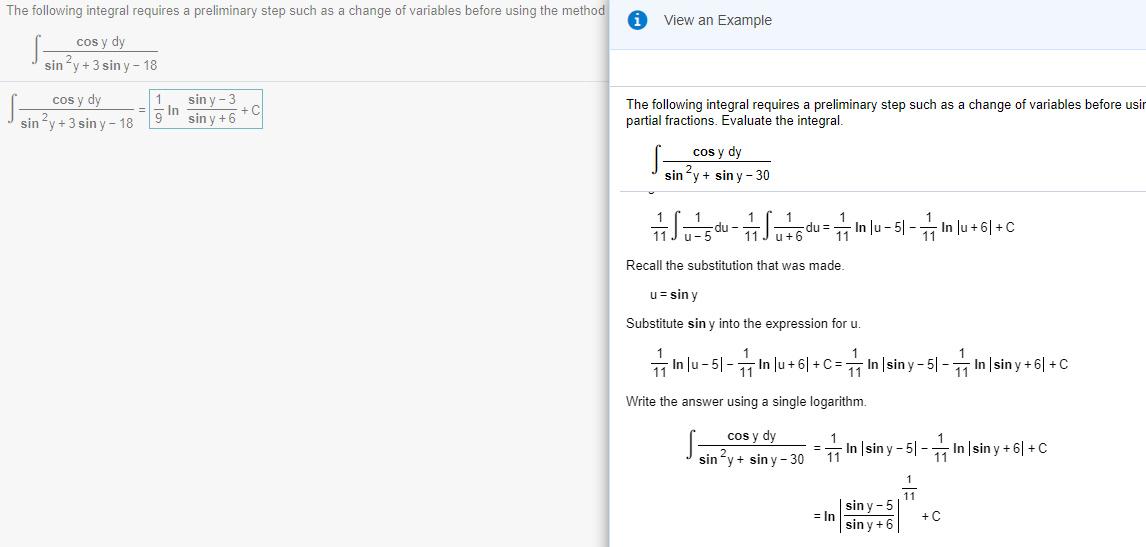 Solved The following integral requires a preliminary step | Chegg.com