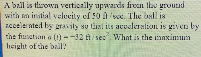 Solved ball is thrown vertically upwards from the ground | Chegg.com