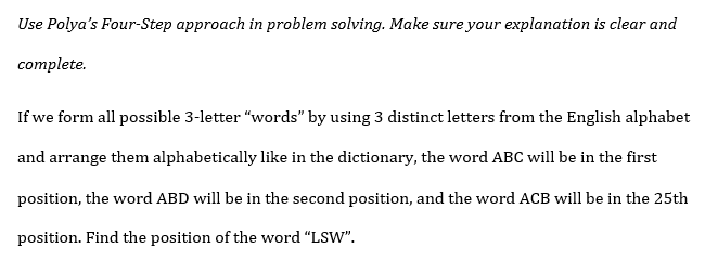 Solved Use Polya's Four-Step approach in problem solving. | Chegg.com