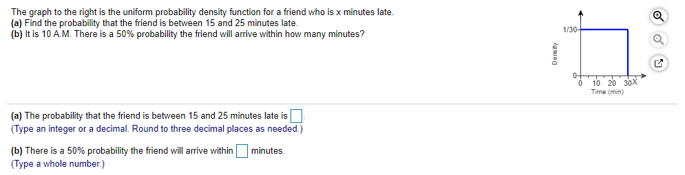 Solved The graph to the right is the uniform probability | Chegg.com