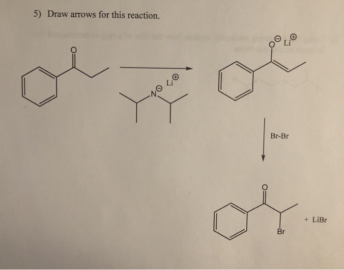 Solved 5) Draw arrows for this reaction. O Li Li Br-Br + | Chegg.com