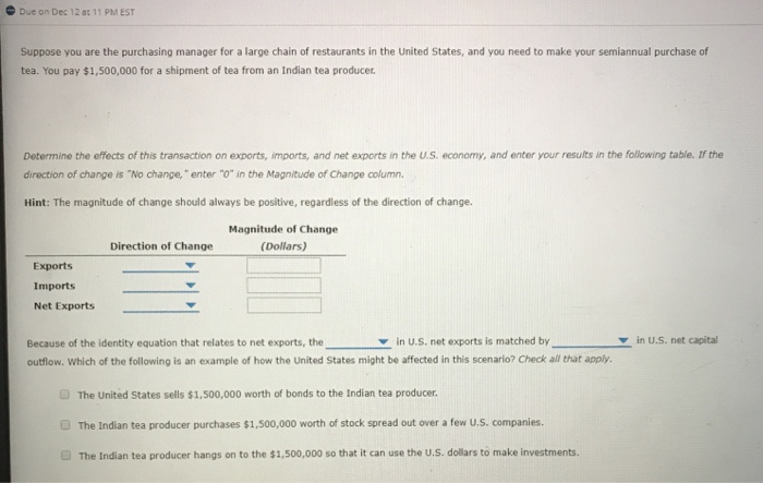 Solved 4. Net capital outflow and net exports An open | Chegg.com