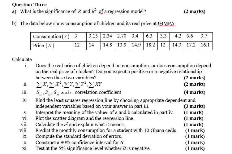 Solved Question Three a) What is the significance of R and | Chegg.com