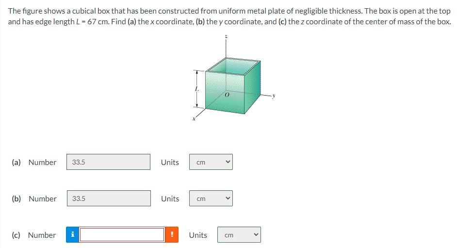 Solved The figure shows a cubical box that has been | Chegg.com