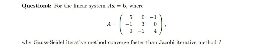 Solved solve using both gauss-seidel and jacobi iterative | Chegg.com