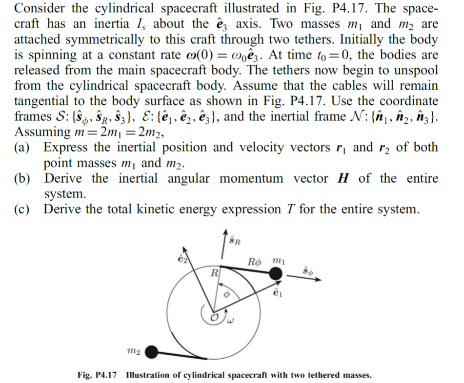 Solved Consider the cylindrical spacecraft illustrated in | Chegg.com