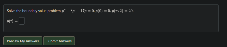 Solved Solve the boundary value problem | Chegg.com