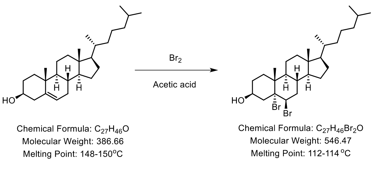 Solved This experiment about the bromination of cholesterol. | Chegg.com