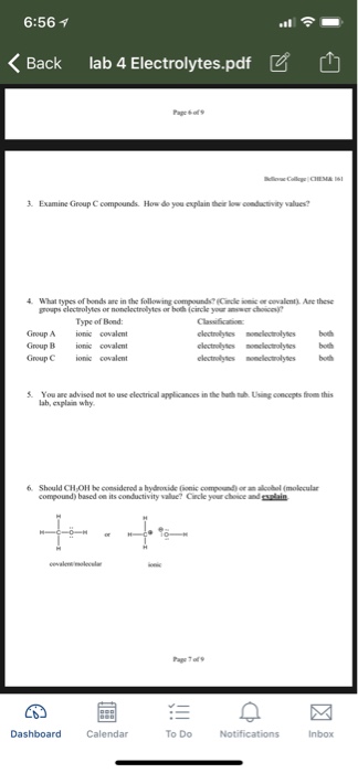 Solved 6:55 ?Back lab 4 Electrolytes.pdf?? esperiment, y To | Chegg.com