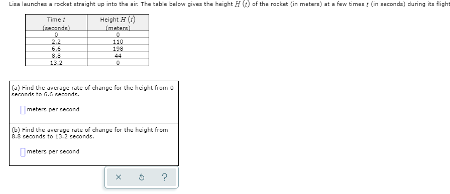 Solved Lisa launches a rocket straight up into the air. The | Chegg.com