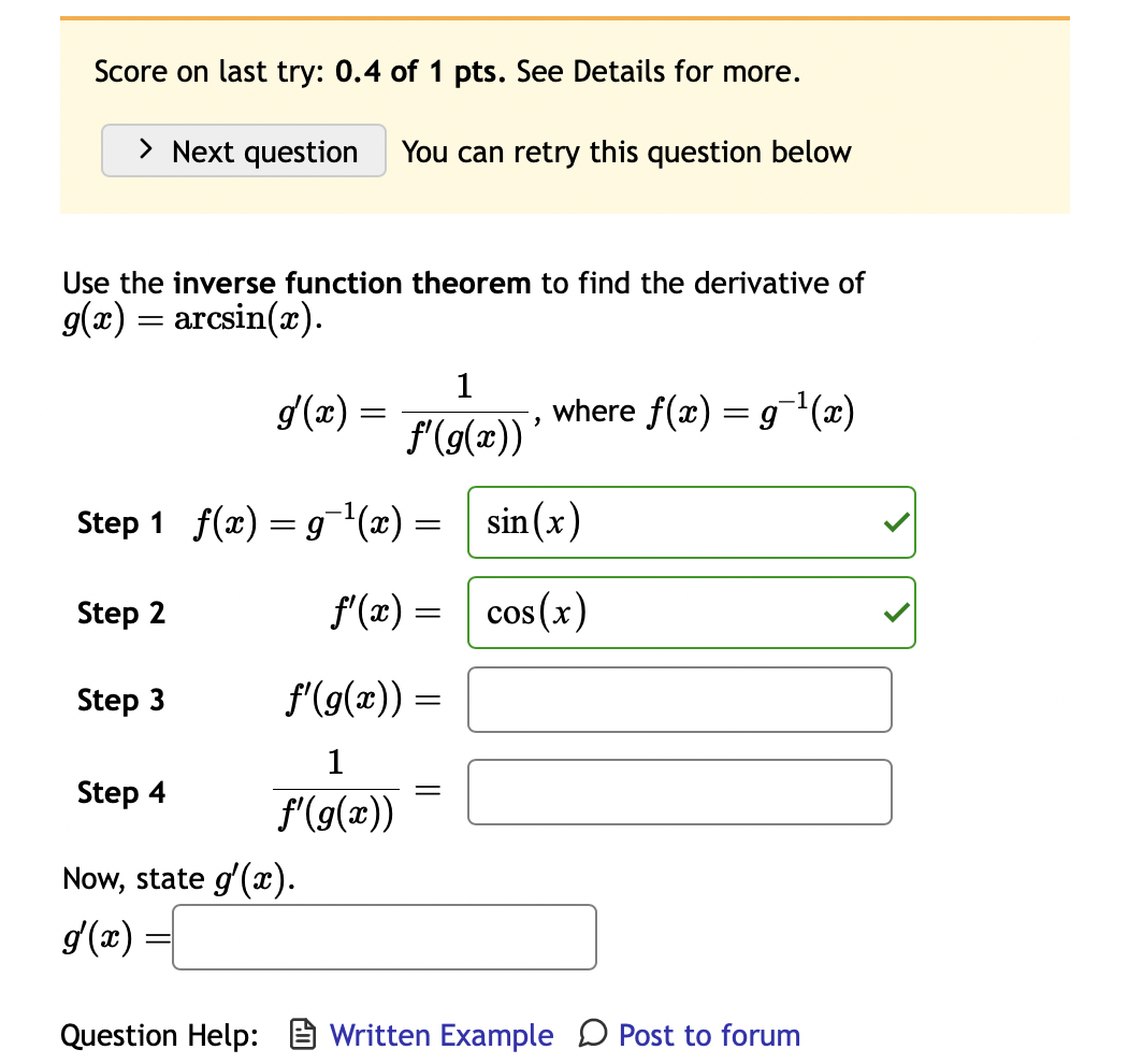 Solved Score on last try: 0.4 of 1 pts. See Details for | Chegg.com