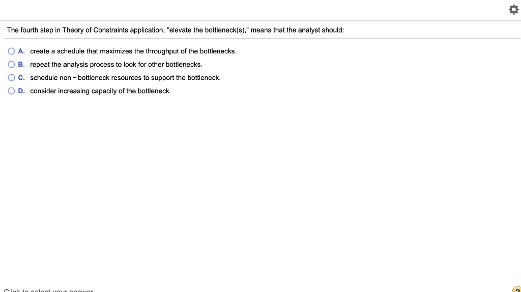 Address Bottlenecks Using Theory Of Constraints