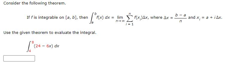 Solved Consider the following theorem.If f ﻿is integrable on | Chegg.com
