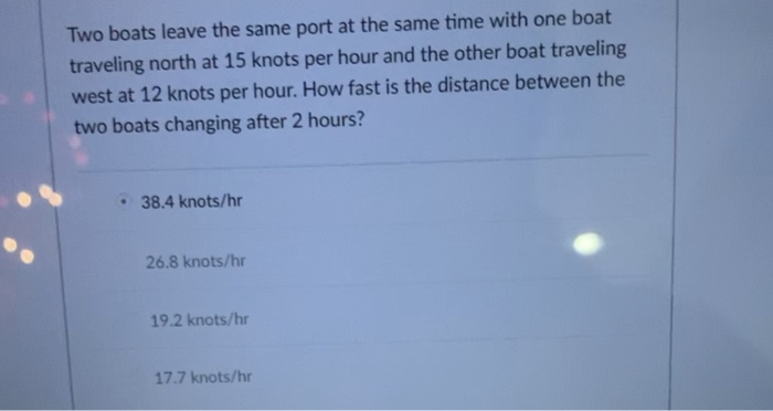 Solved Two boats leave the same port at the same time with | Chegg.com