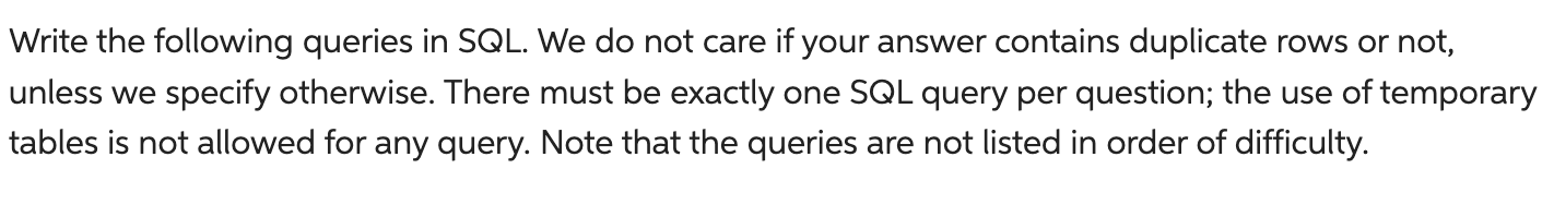 Solved 1. Consider the following database schema describing | Chegg.com