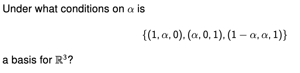 Solved Under what conditions on α is | Chegg.com