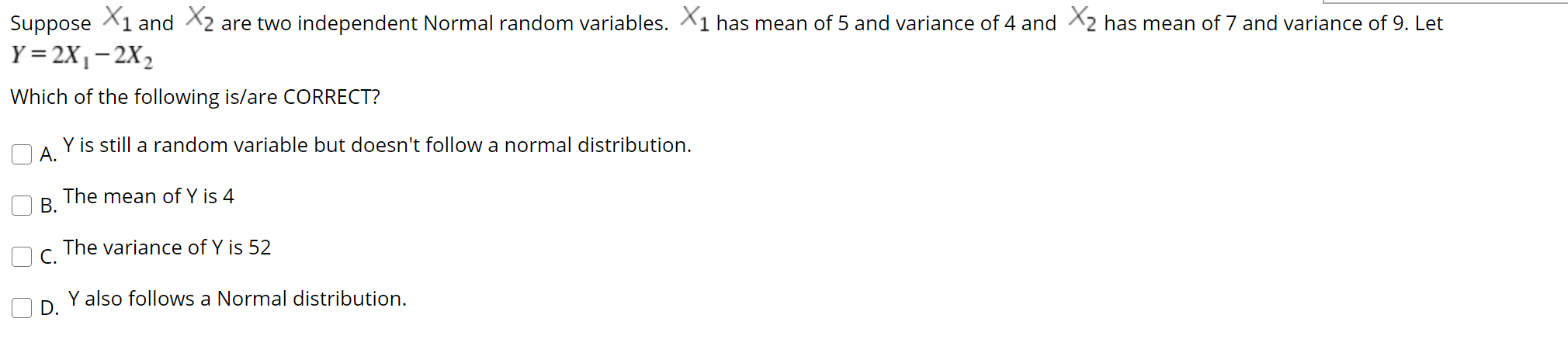 Solved Suppose X1 and X2 are two independent Normal random | Chegg.com