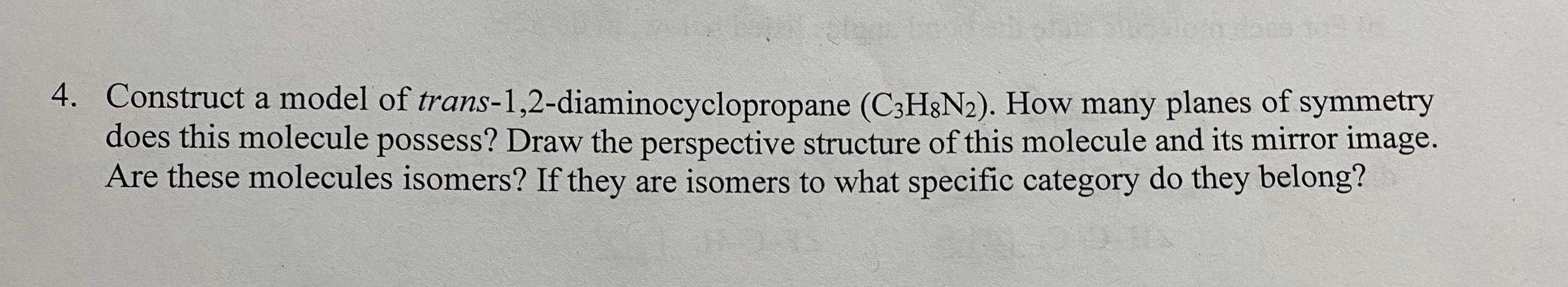 Solved Part B: Molecular Models 1. Construct models of | Chegg.com