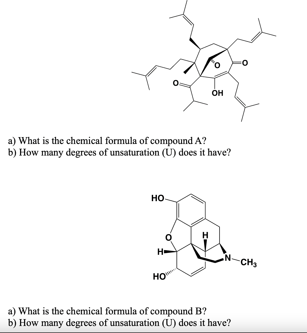 Solved a) ﻿What is the chemical formula of compound A ?b) | Chegg.com
