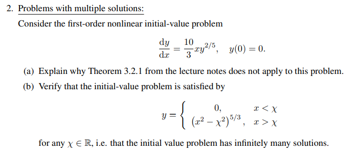 Solved 2. Problems with multiple solutions: Consider the | Chegg.com