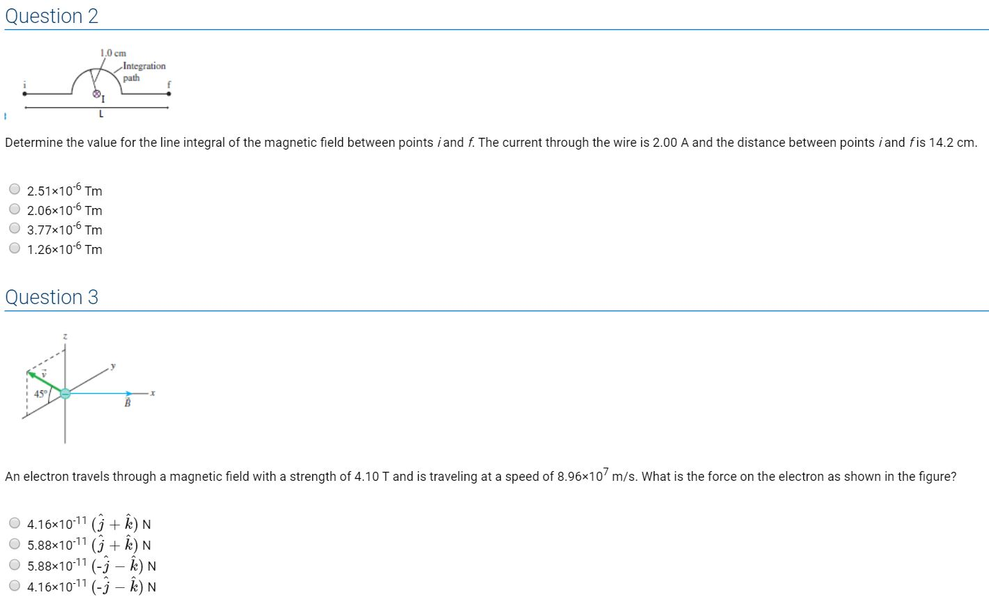 Solved Question 2 1.0 cm Integration path Determine the | Chegg.com