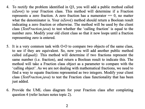 Solved 1 Write A Class Called Fractionjava This Class