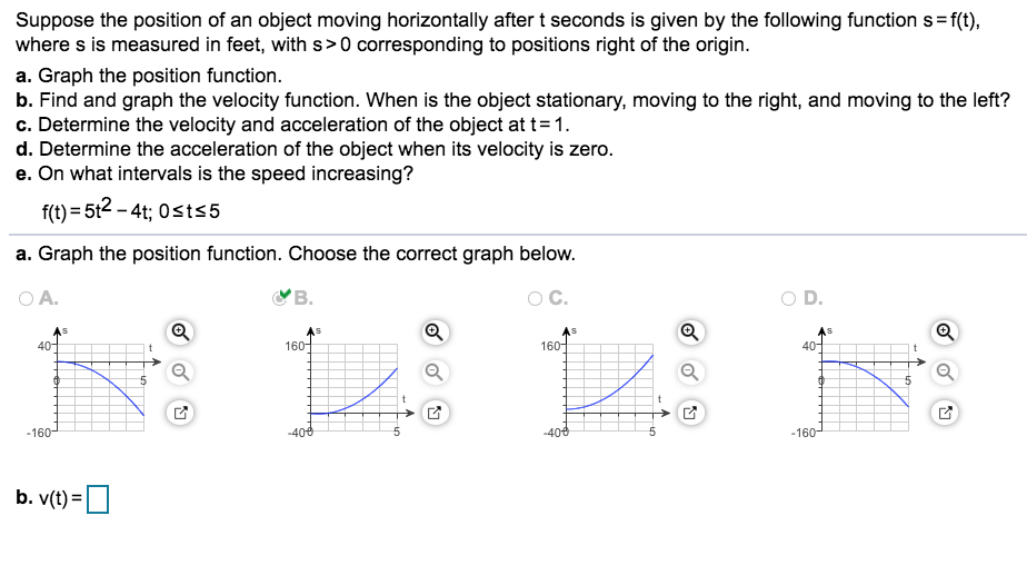 Solved Suppose the position of an object moving horizontally | Chegg.com