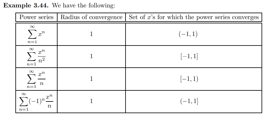Solved Example 3.44. We have the following: Power series | Chegg.com