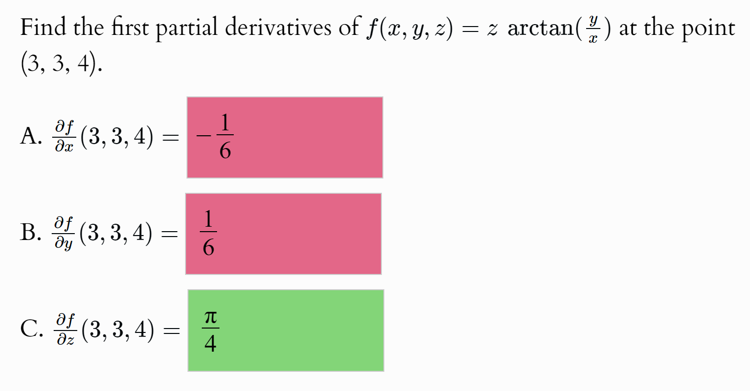 Solved Find the first partial derivatives | Chegg.com