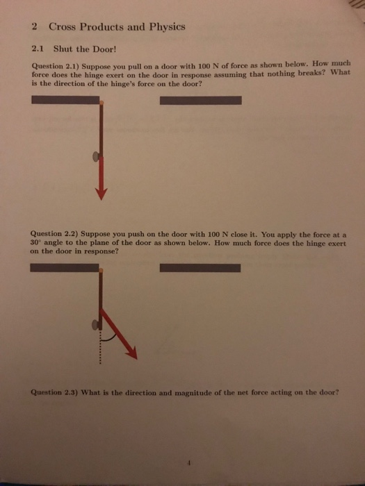 Solved 1.1 Definition and Basic Calculations The cross | Chegg.com