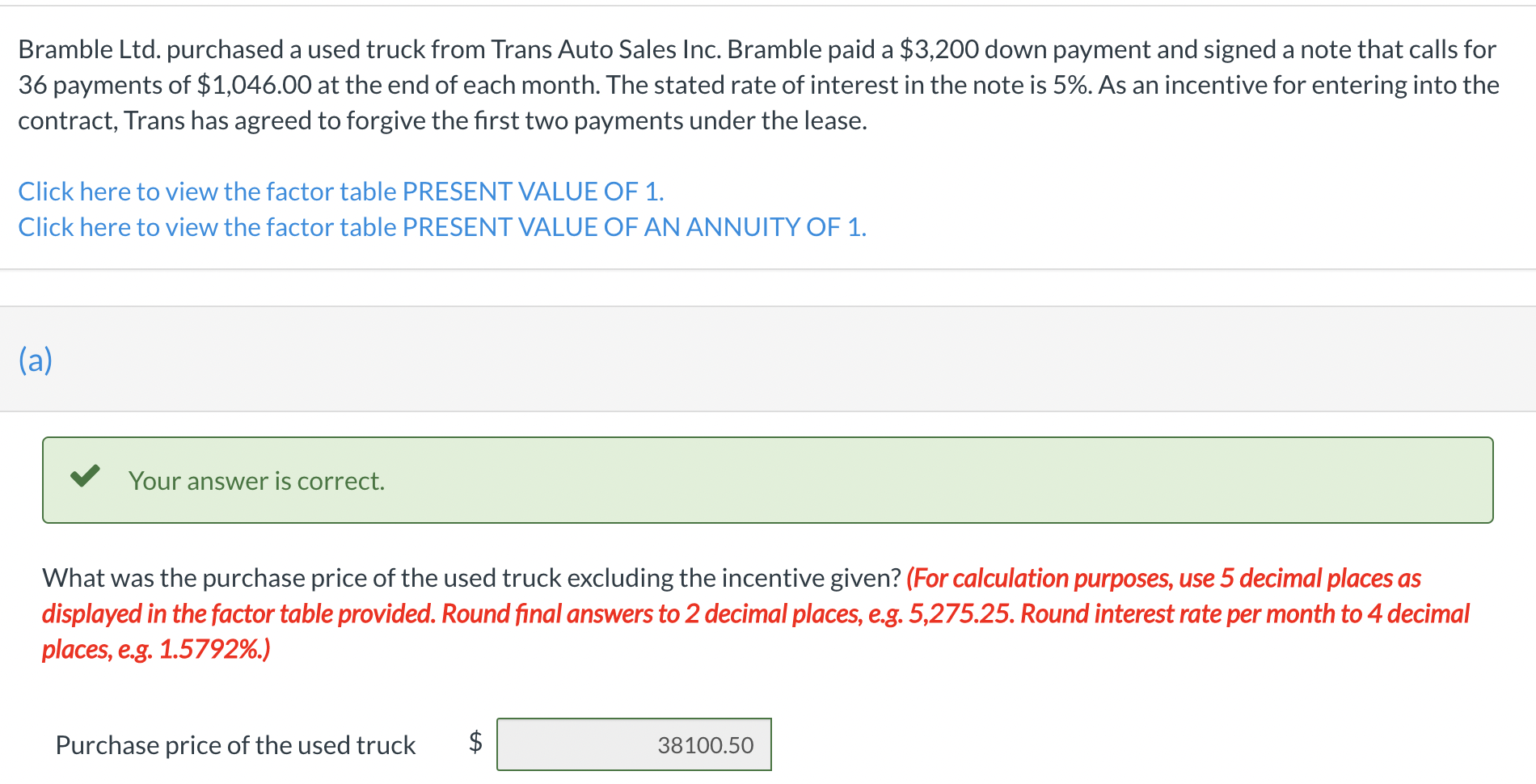 Solved Bramble Ltd. purchased a used truck from Trans Auto | Chegg.com